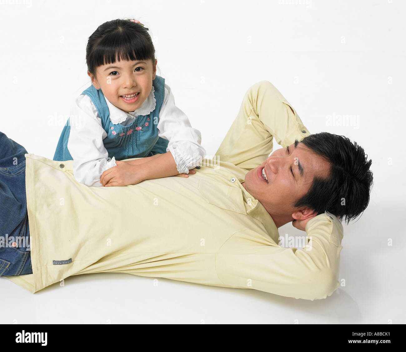 father and daughter having a pleasant time Stock Photo - Alamy