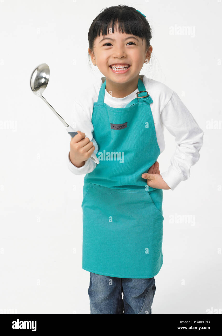 Asian cute girl in apron hi-res stock photography and images - Alamy