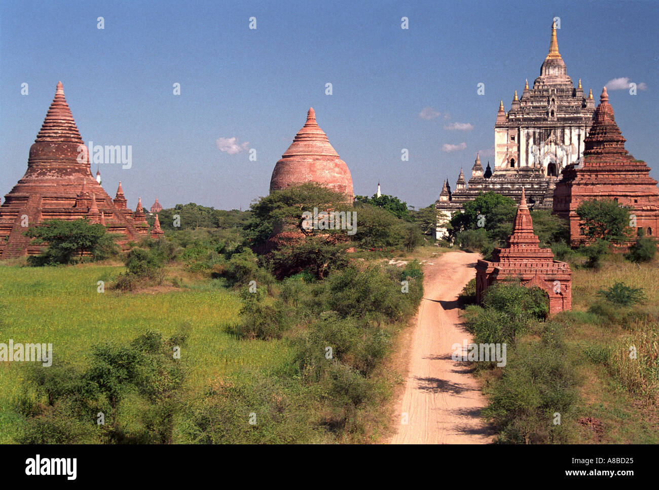 Burma Bagan Pagan temples complex Stock Photo - Alamy