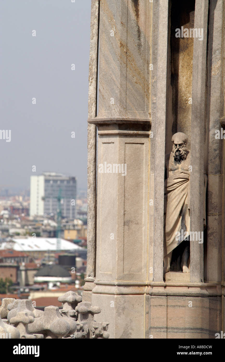 Man stone statue milan hi-res stock photography and images - Alamy