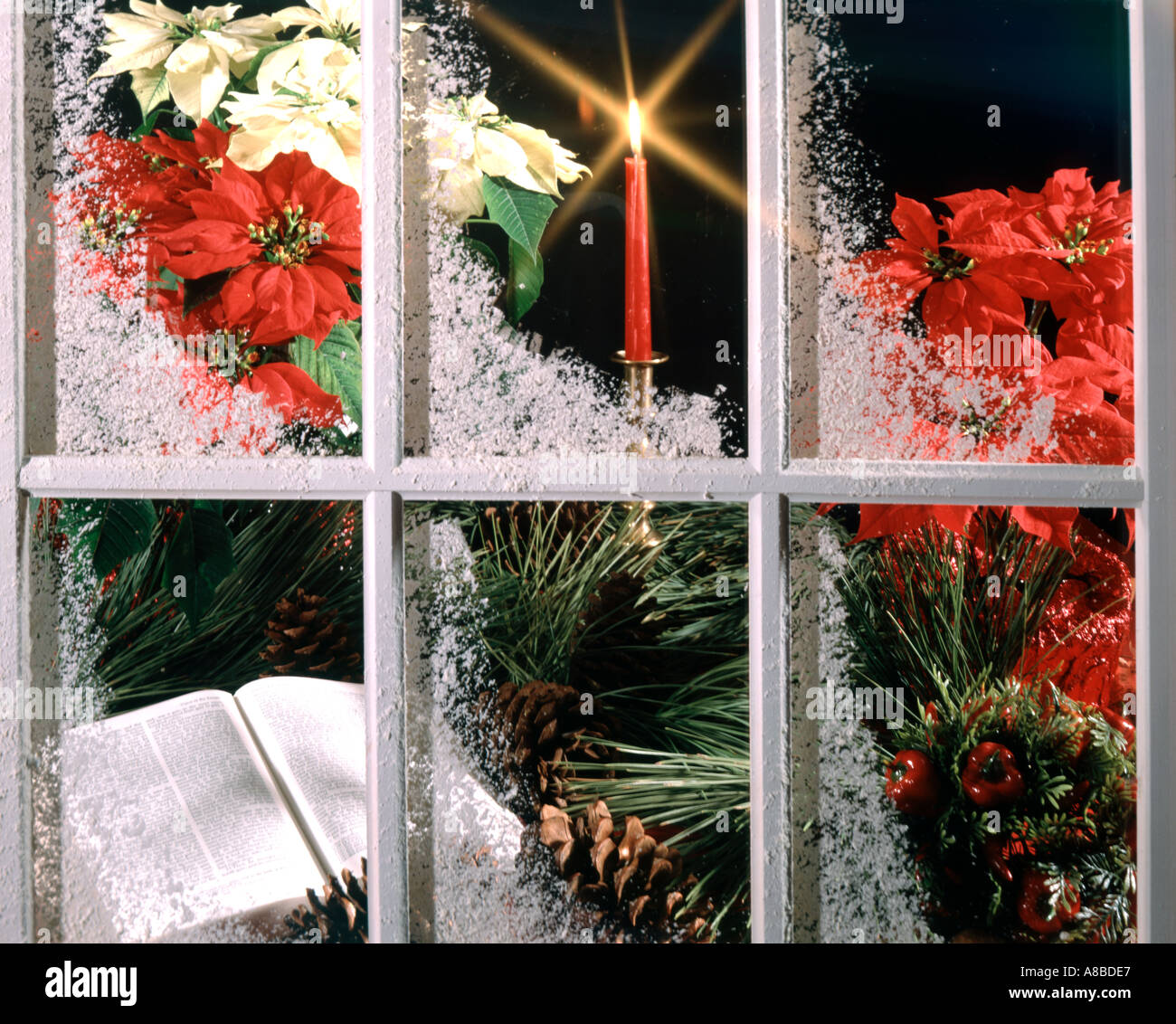Christmas window still life Stock Photo - Alamy