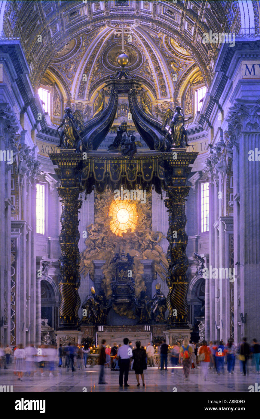 Interior of Saint Peter s Basilica Rome Italy Stock Photo - Alamy