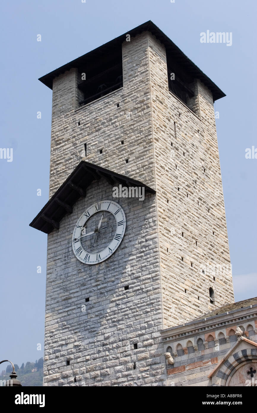Clock Tower Cathedral Como Town Lake Como Italy Stock Photo - Alamy