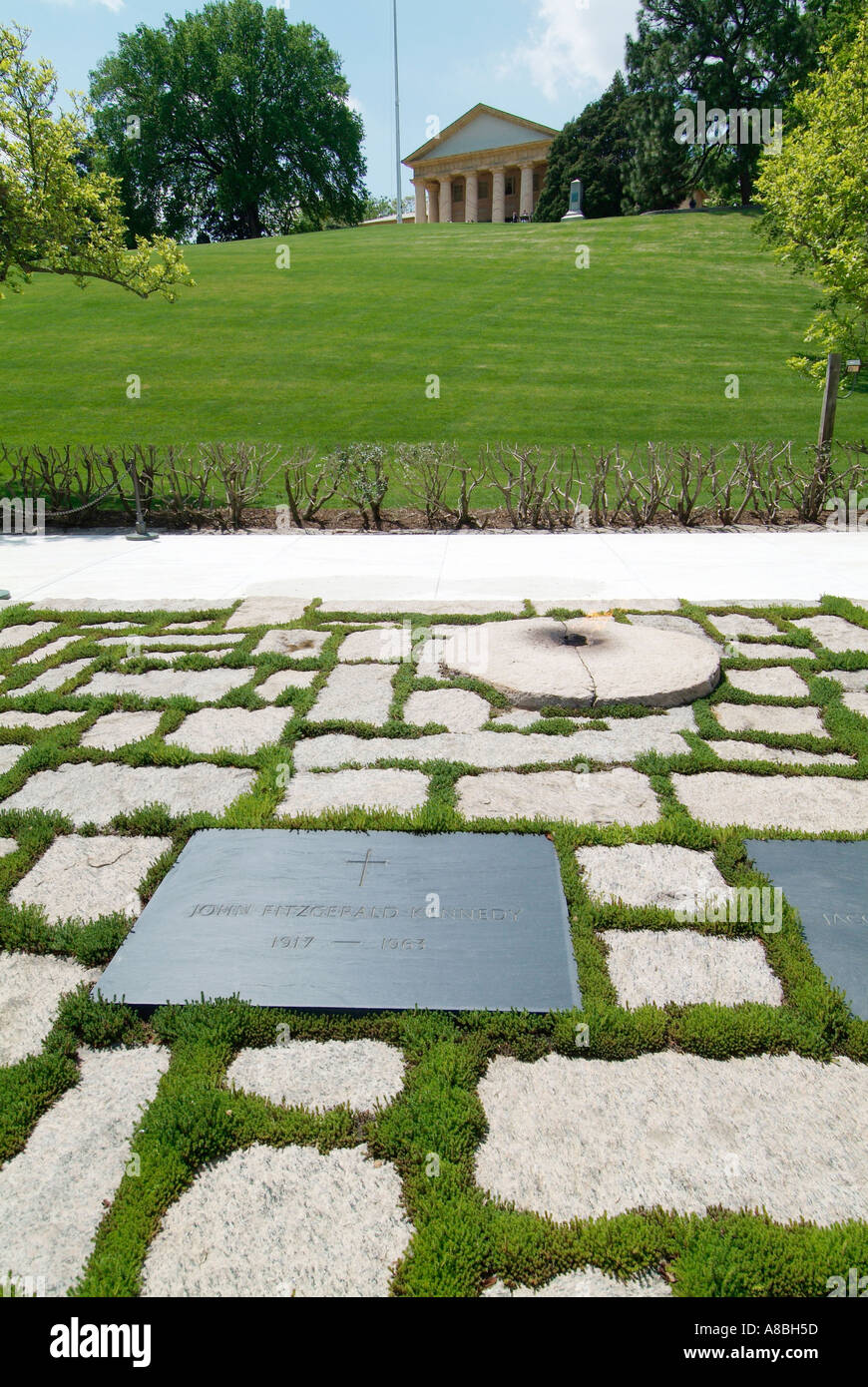 JFK John Fitzgerald Kennedy President grave site Stock Photo - Alamy