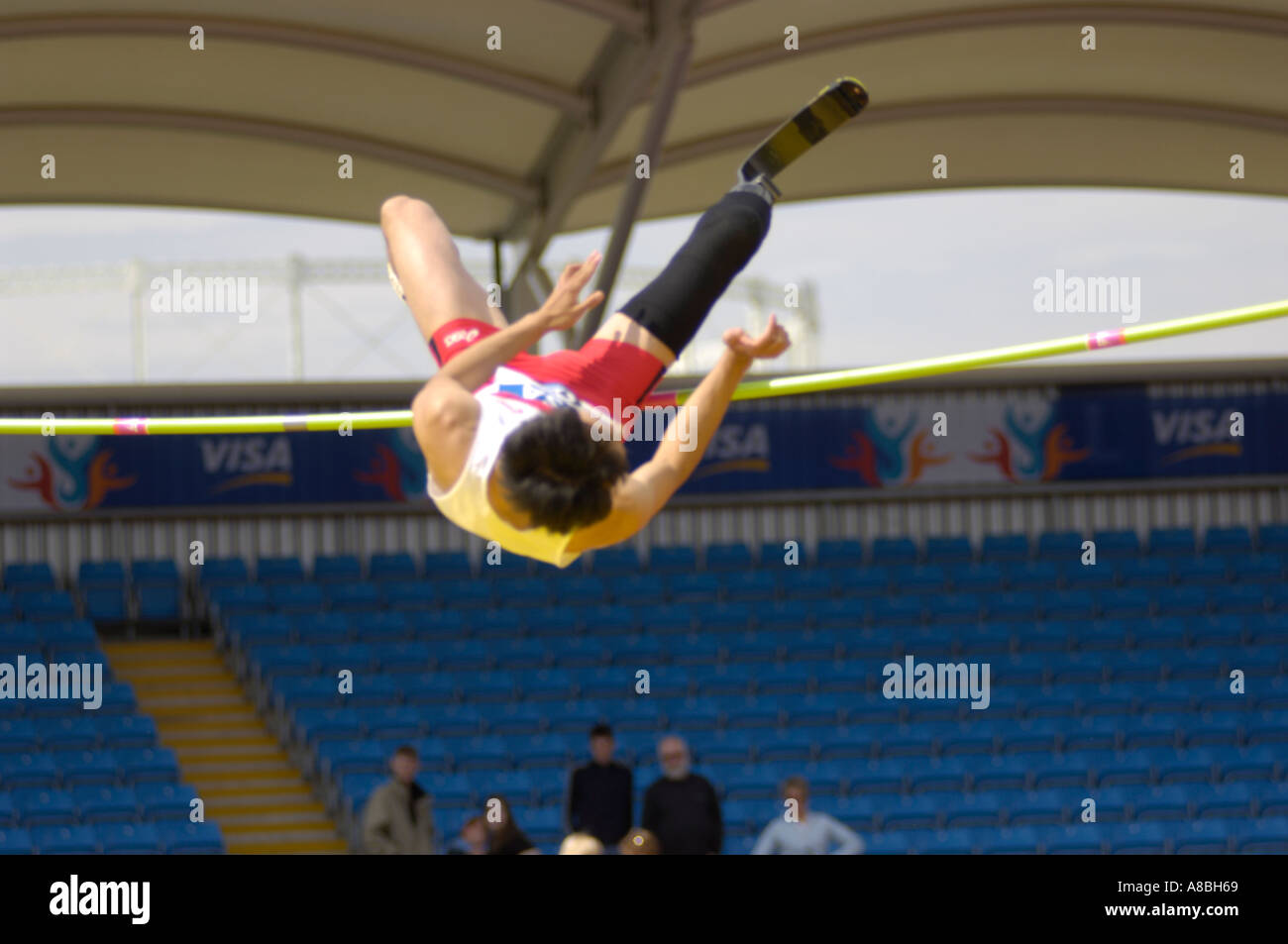 Disabled High Jumper Stock Photo - Alamy
