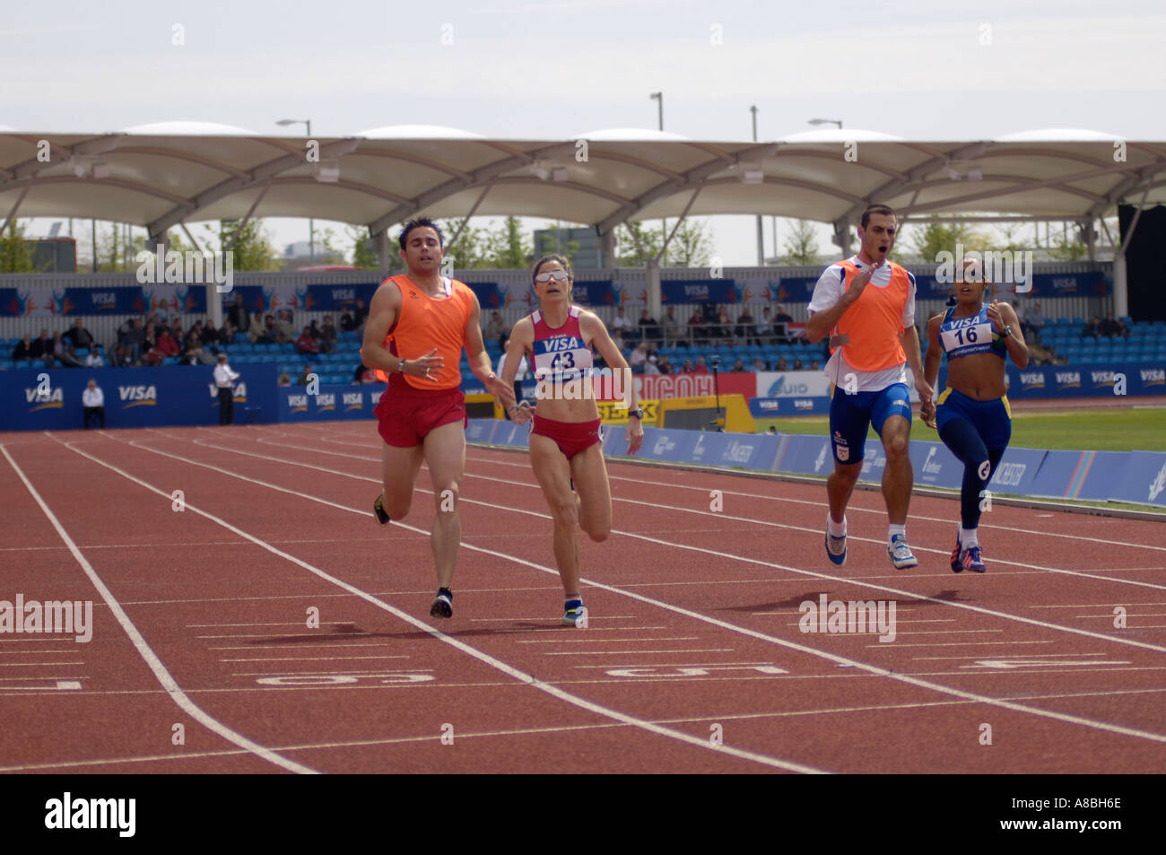 Visually Impaired Athletes Stock Photo - Alamy