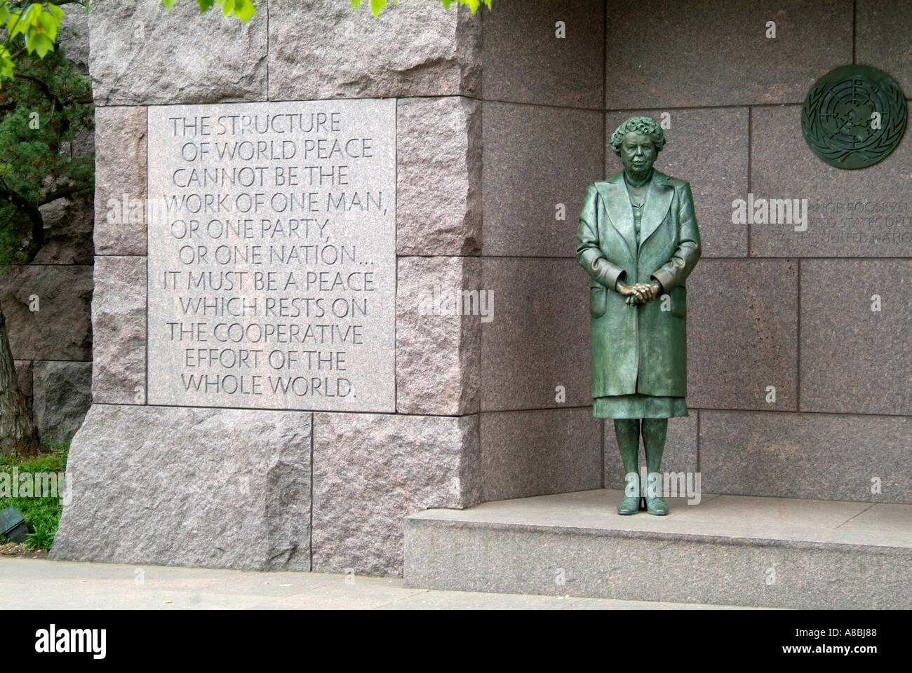 FDR Franklin Delano Roosevelt Memorial Eleanor Roosevelt Stock Photo - Alamy