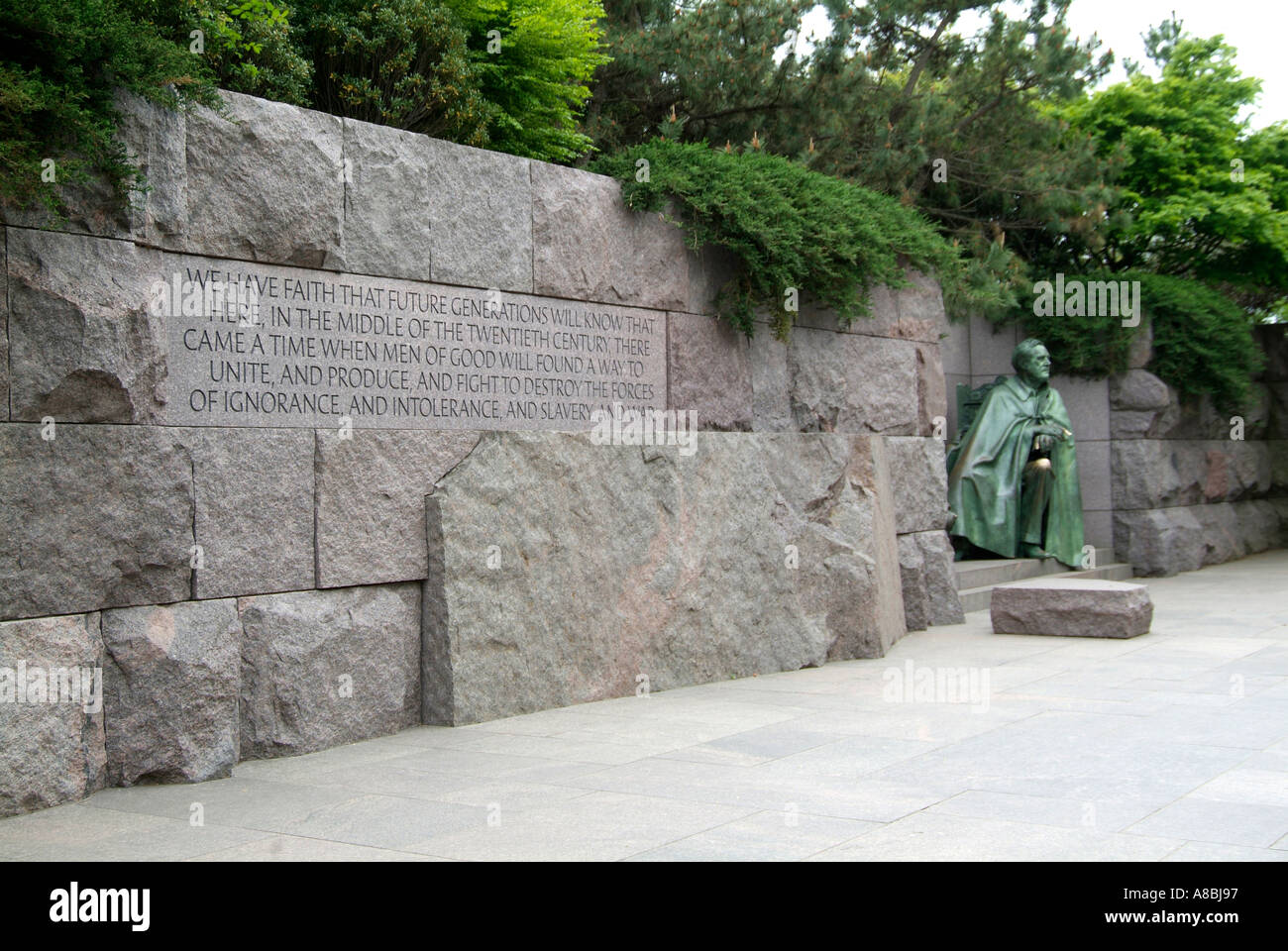 FDR Franklin Delano Roosevelt Memorial Stock Photo - Alamy