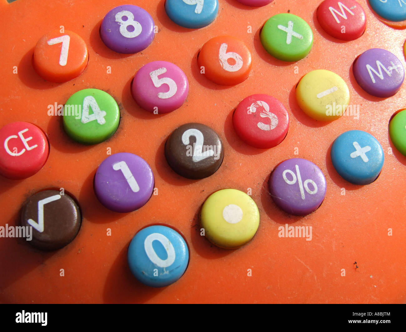 colourful kid's calculator Stock Photo - Alamy