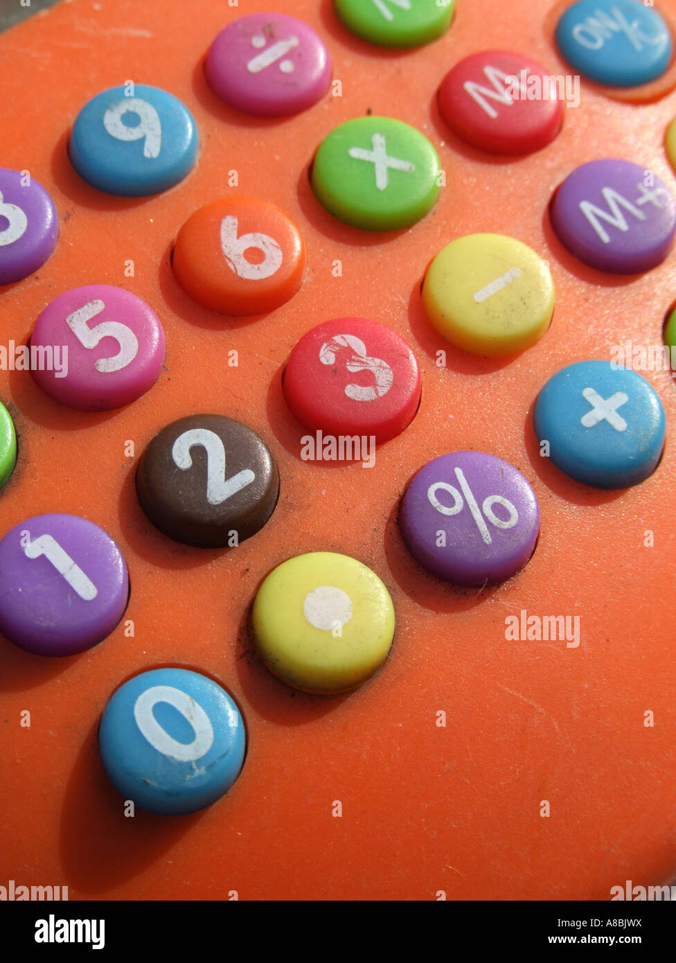 colourful kid's calculator Stock Photo - Alamy