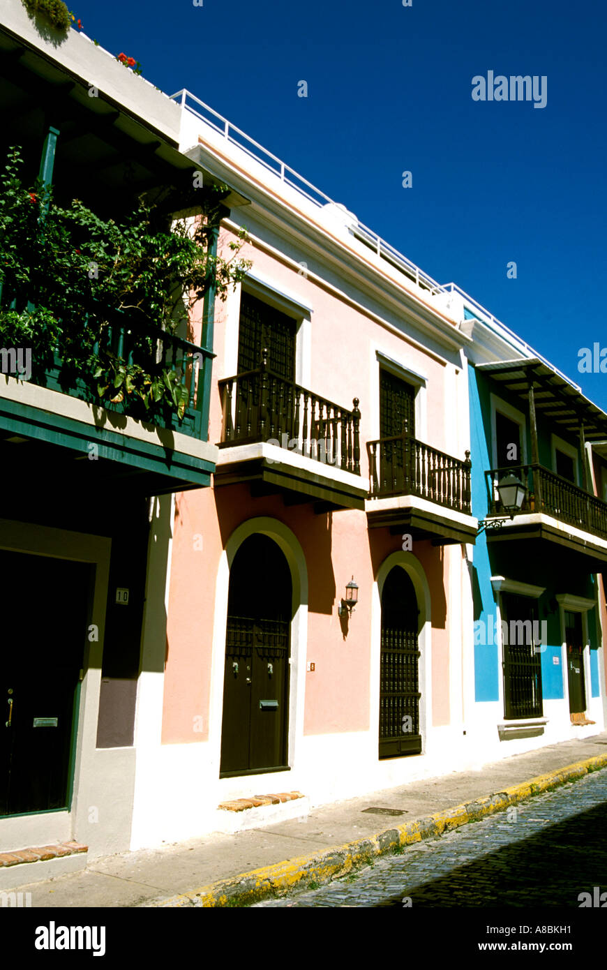 Caribbean Puerto Rico old San Juan architecture Stock Photo - Alamy