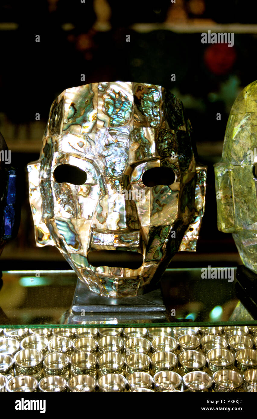 Cruising Mexico handicrafts metal mask Acapulco Stock Photo - Alamy