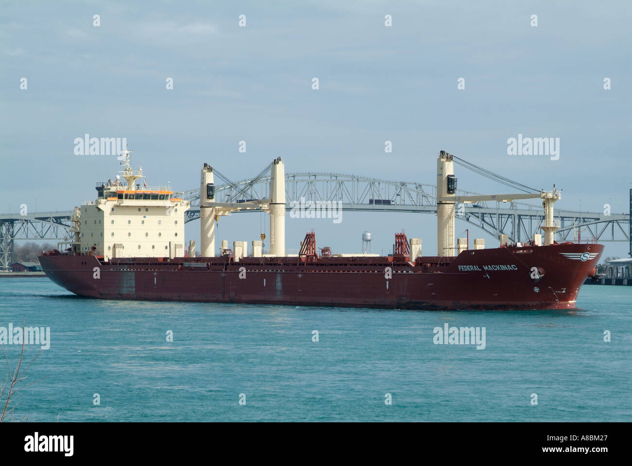 International and domestic Freighter Shipping on the St Clair River at ...