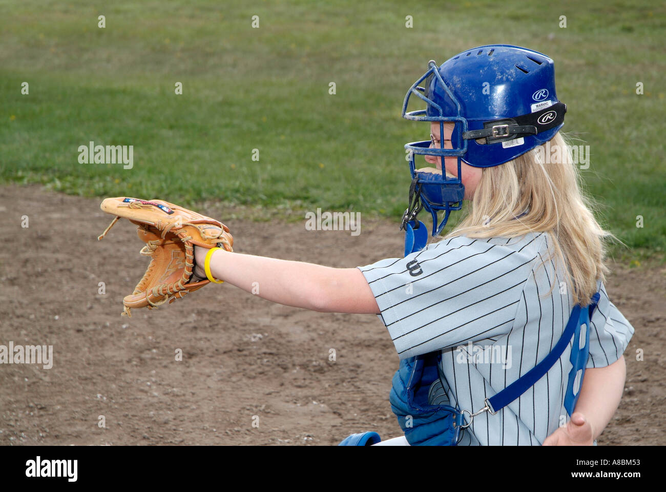 Baseball Softball Action Stock Photo - Alamy