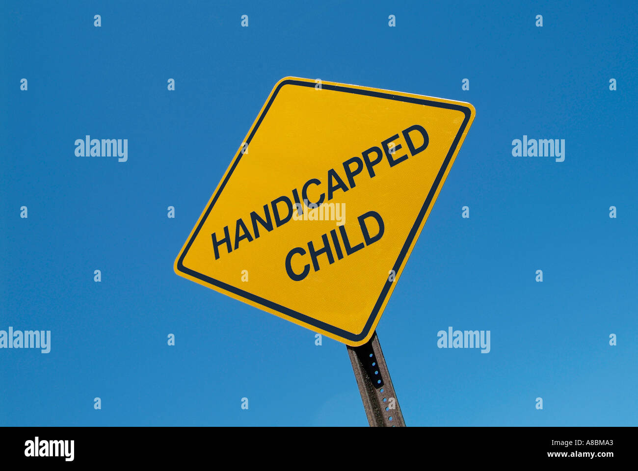 Traffic sign alerting driving public to the location of an handicapped ...