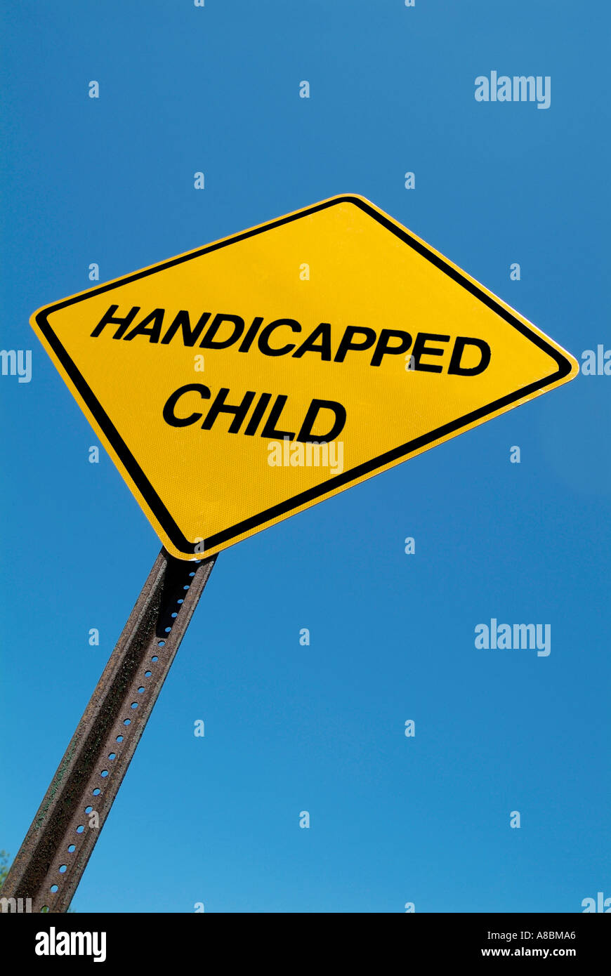 Traffic sign alerting driving public to the location of an handicapped ...