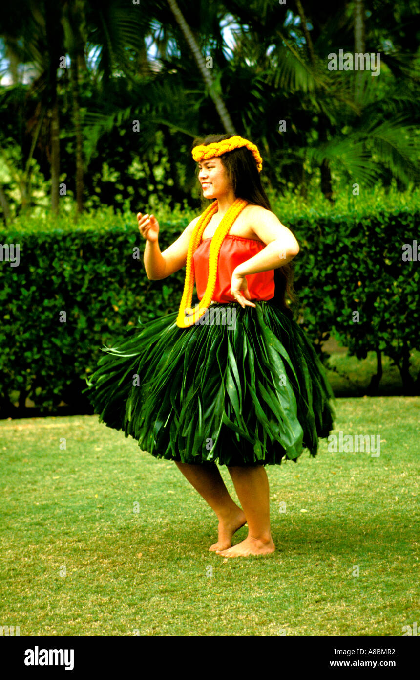 Hawaii Honolulu Hula at the Kodak Hula Show near Waikiki Beach Stock ...