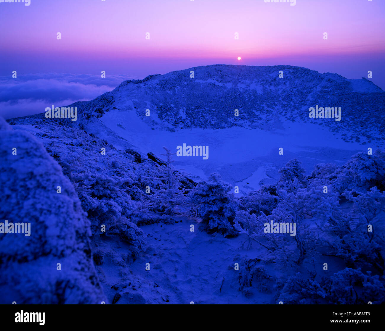 Winter night snow in korea hi-res stock photography and images - Alamy