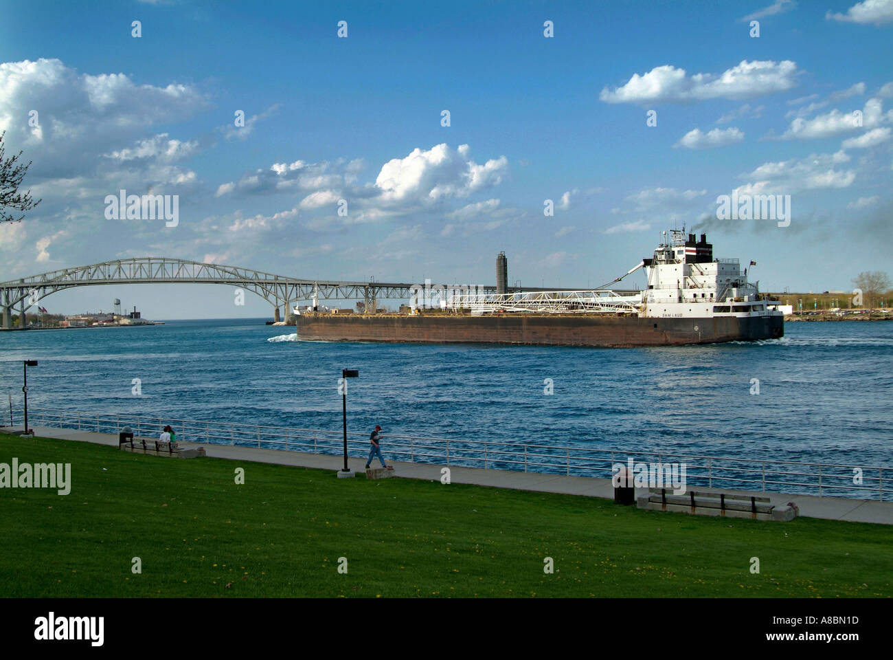International and domestic Freighter Shipping on the St Clair River at ...