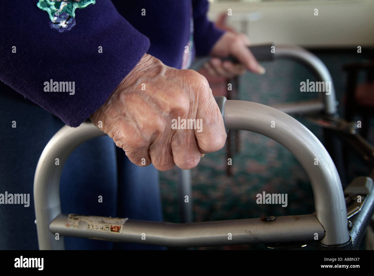 The ageing hands of a senior female Stock Photo - Alamy