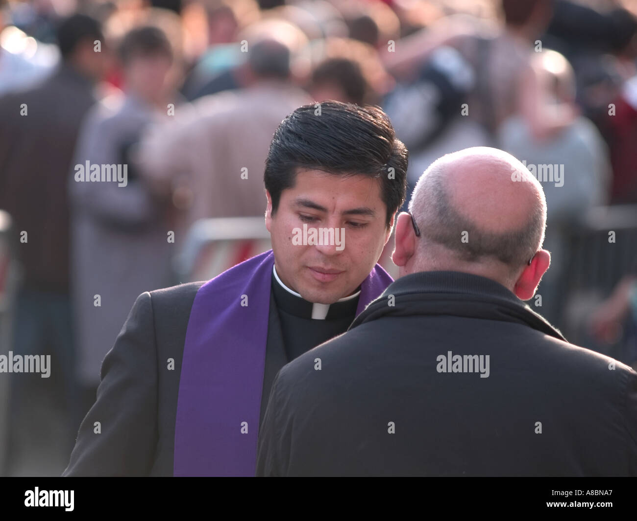 Catholic priest confession hi-res stock photography and images - Alamy