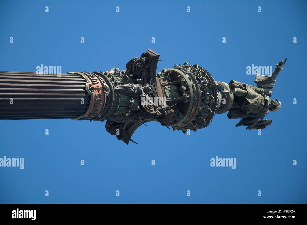 Christopher Columbus Colom monument in Barcelona Spain Stock Photo - Alamy