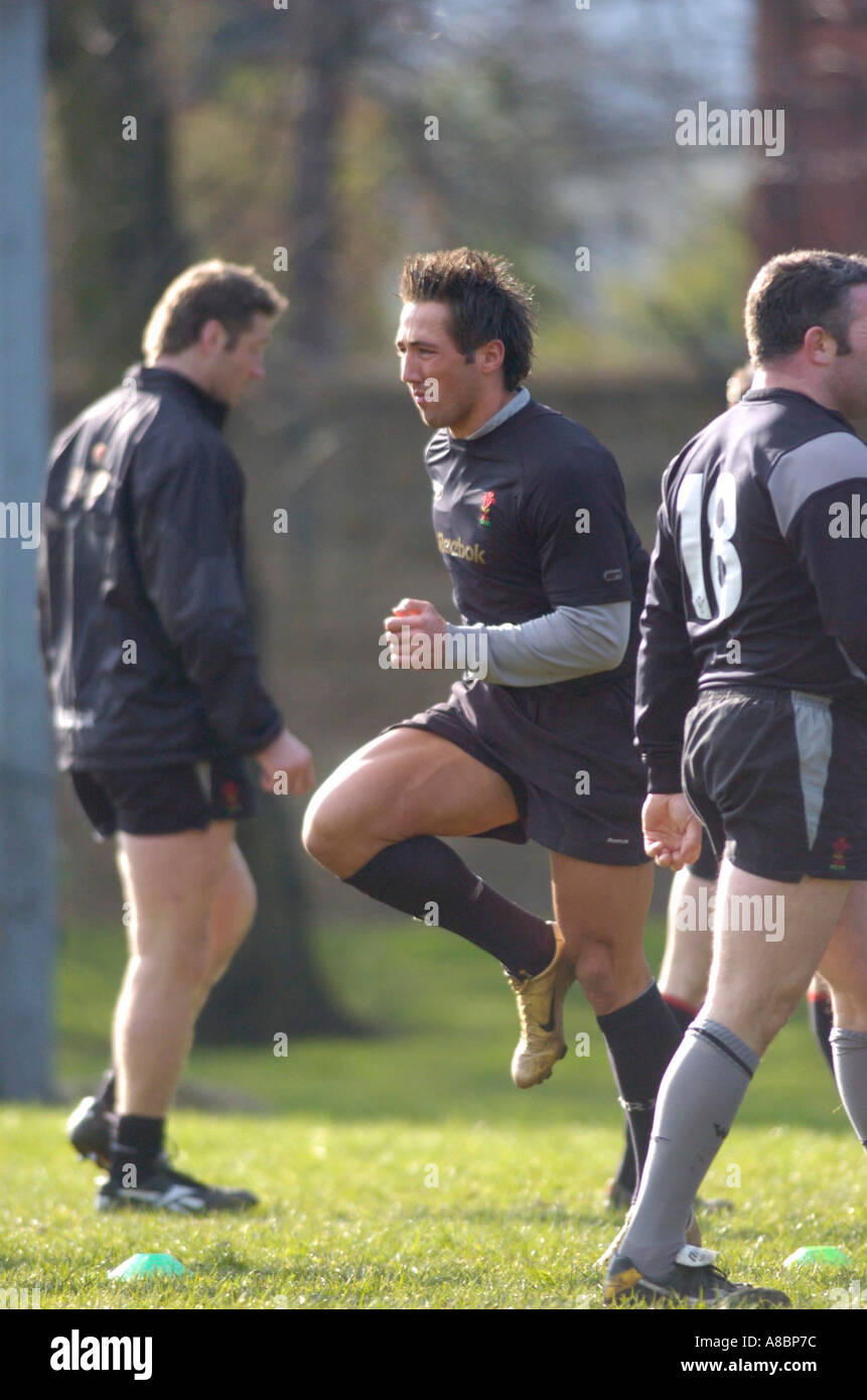 Gavin Henson with his Golden Boots during Training with the Wales Rugby ...