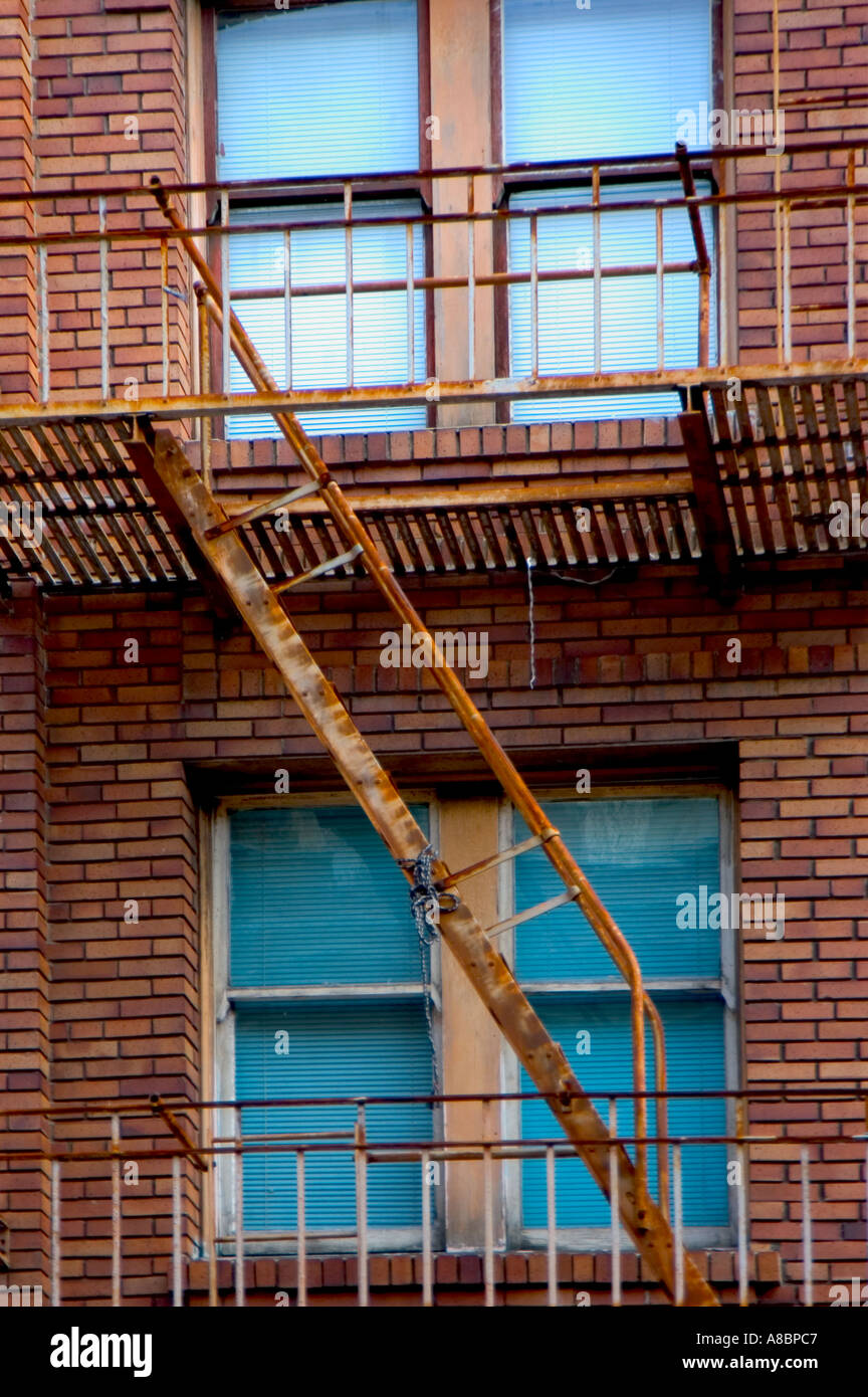 Rusted fire stairs hi-res stock photography and images - Alamy