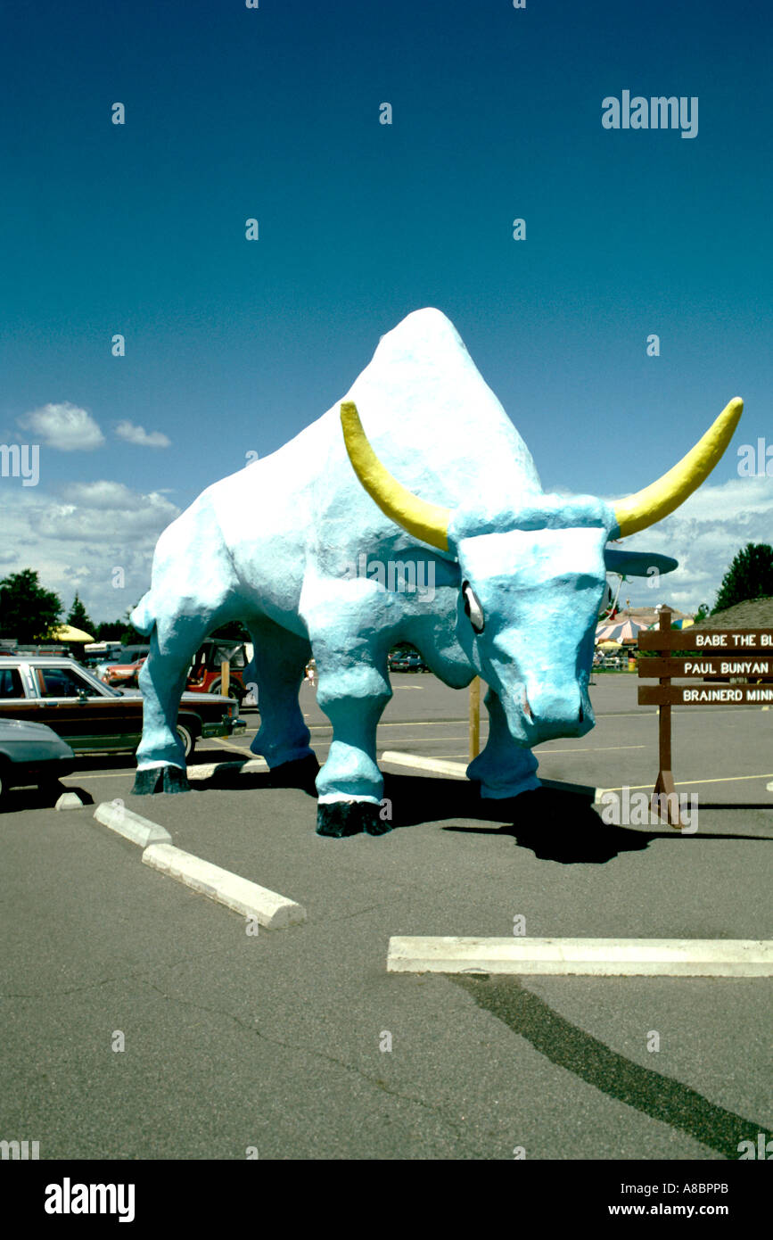 Minnesota Lake Country Paul Bunyan s Babe The Blue Ox in Brainerd Stock ...