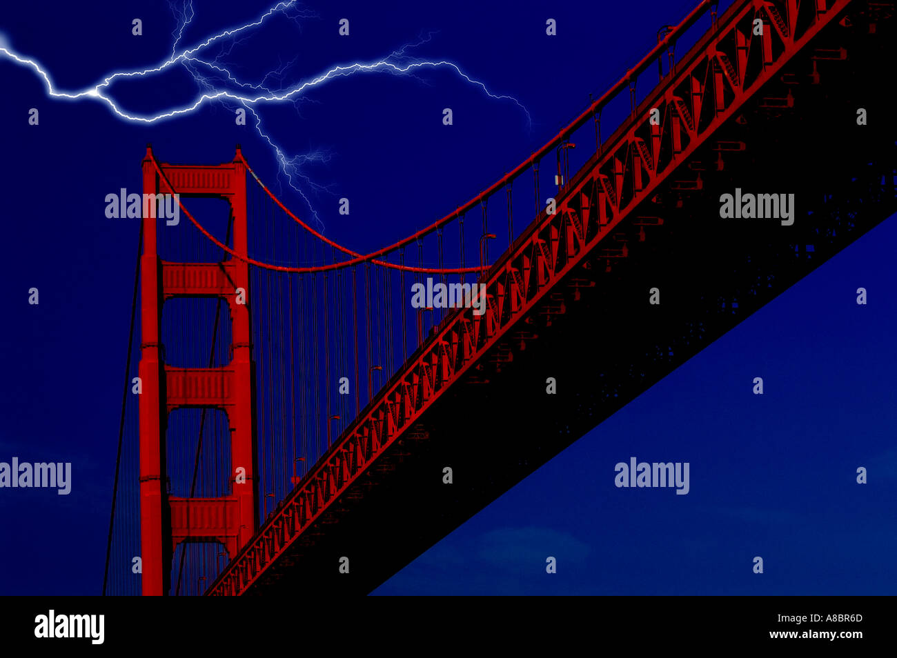 Lightning storm california hi-res stock photography and images - Alamy