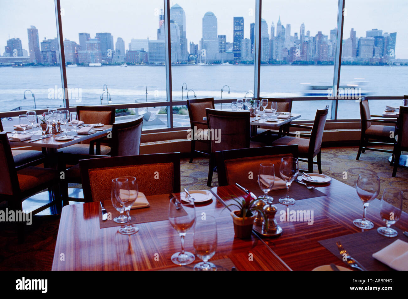 USA New York Inside of Manhattan restaurant Stock Photo - Alamy