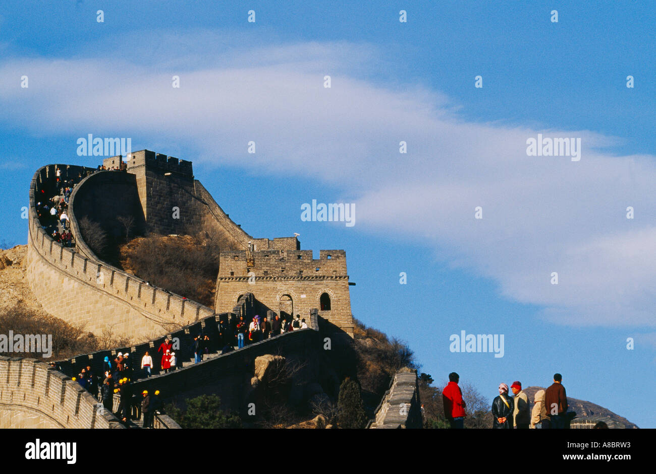 China wall badaling crowd hi-res stock photography and images - Alamy