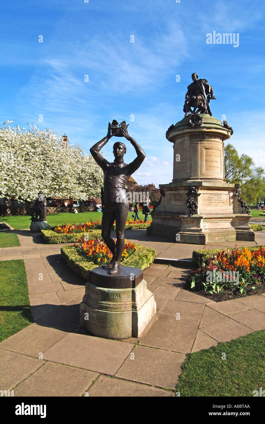 Stratford upon Avon William Shakespeare statue including sculpture of ...
