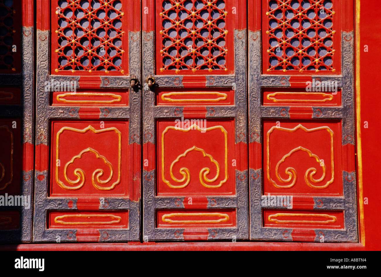China Beijing Door decoration of Forbidden city Stock Photo - Alamy