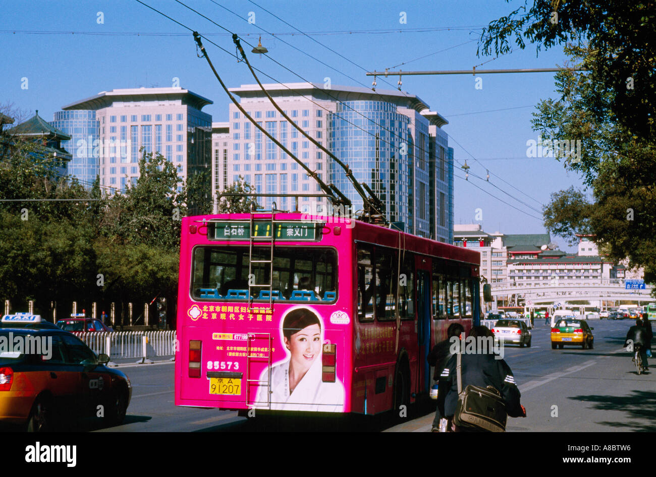 Tram on the road hi-res stock photography and images - Alamy