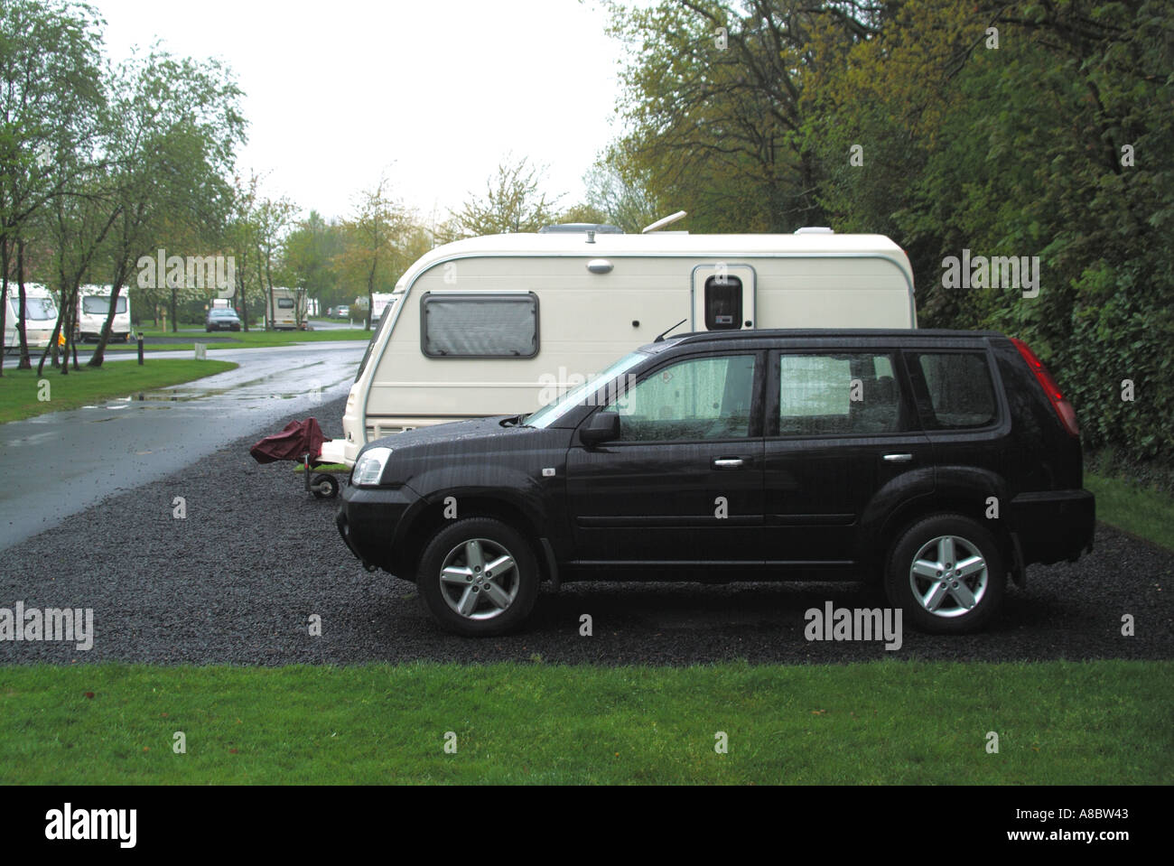 Caravan holiday rain hi-res stock photography and images - Alamy