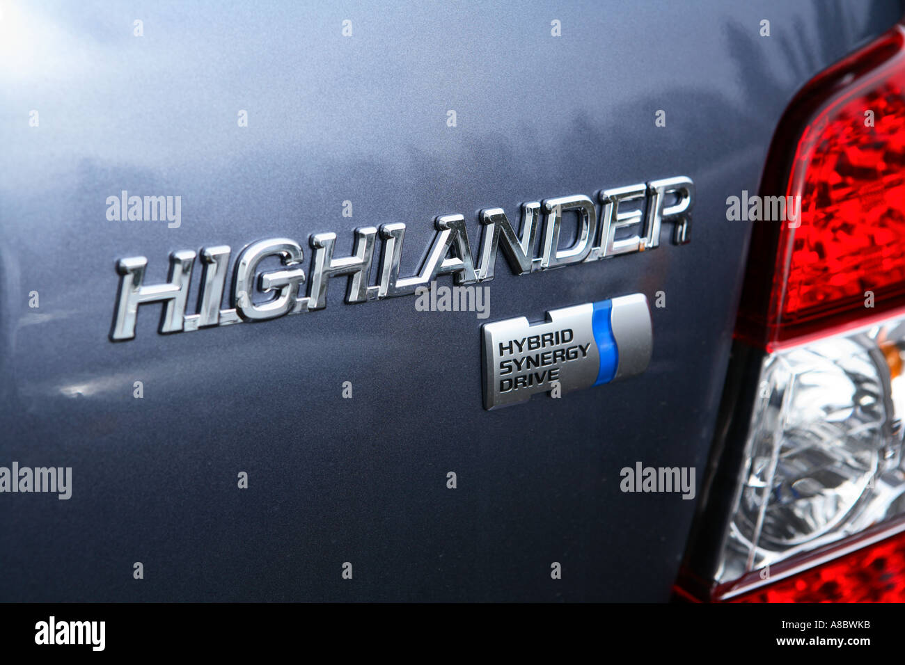Badge on a 2006 Toyota Highlander Hybrid SUV Stock Photo - Alamy