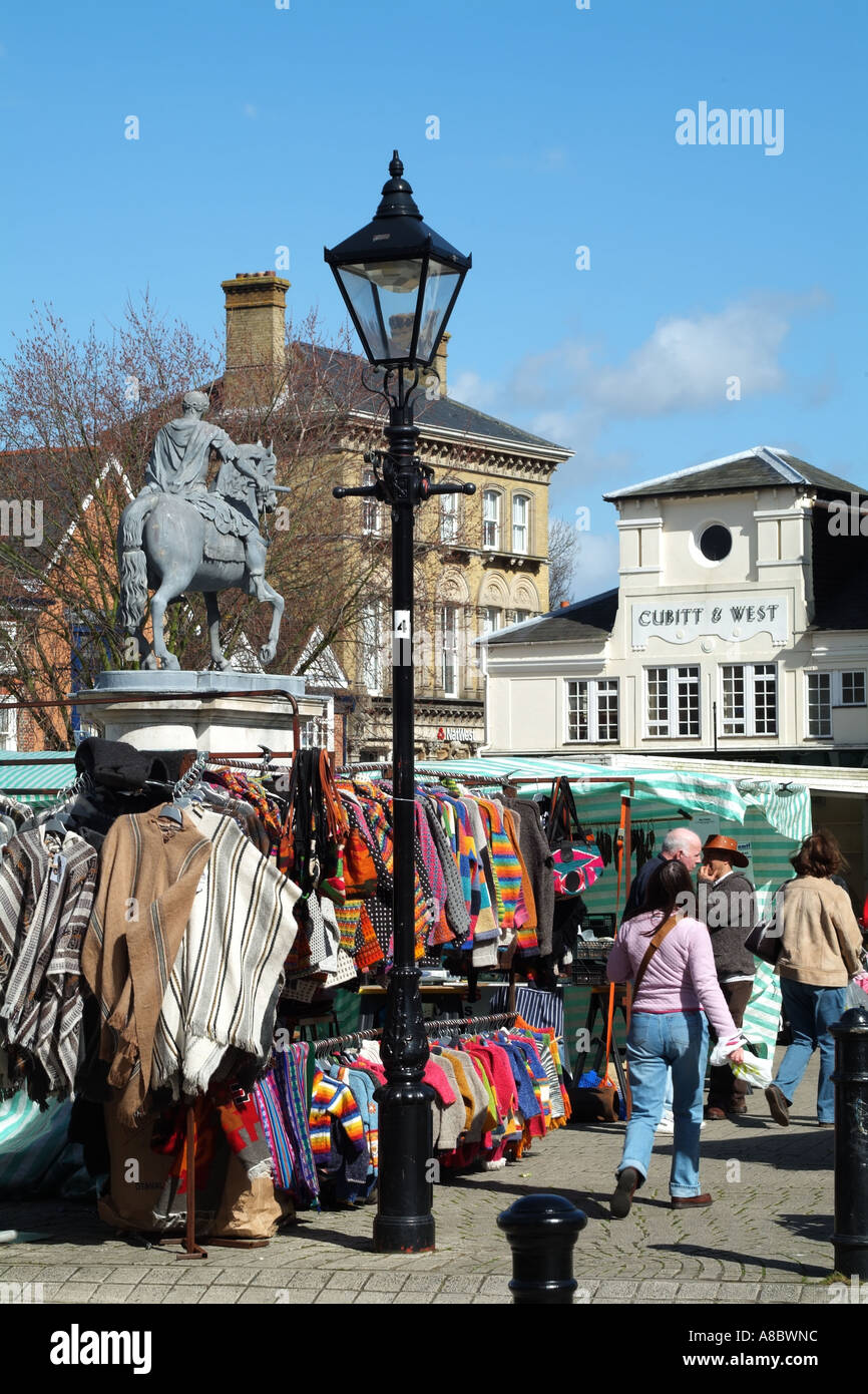 Petersfield town centre market stall Hampshire southern England United ...