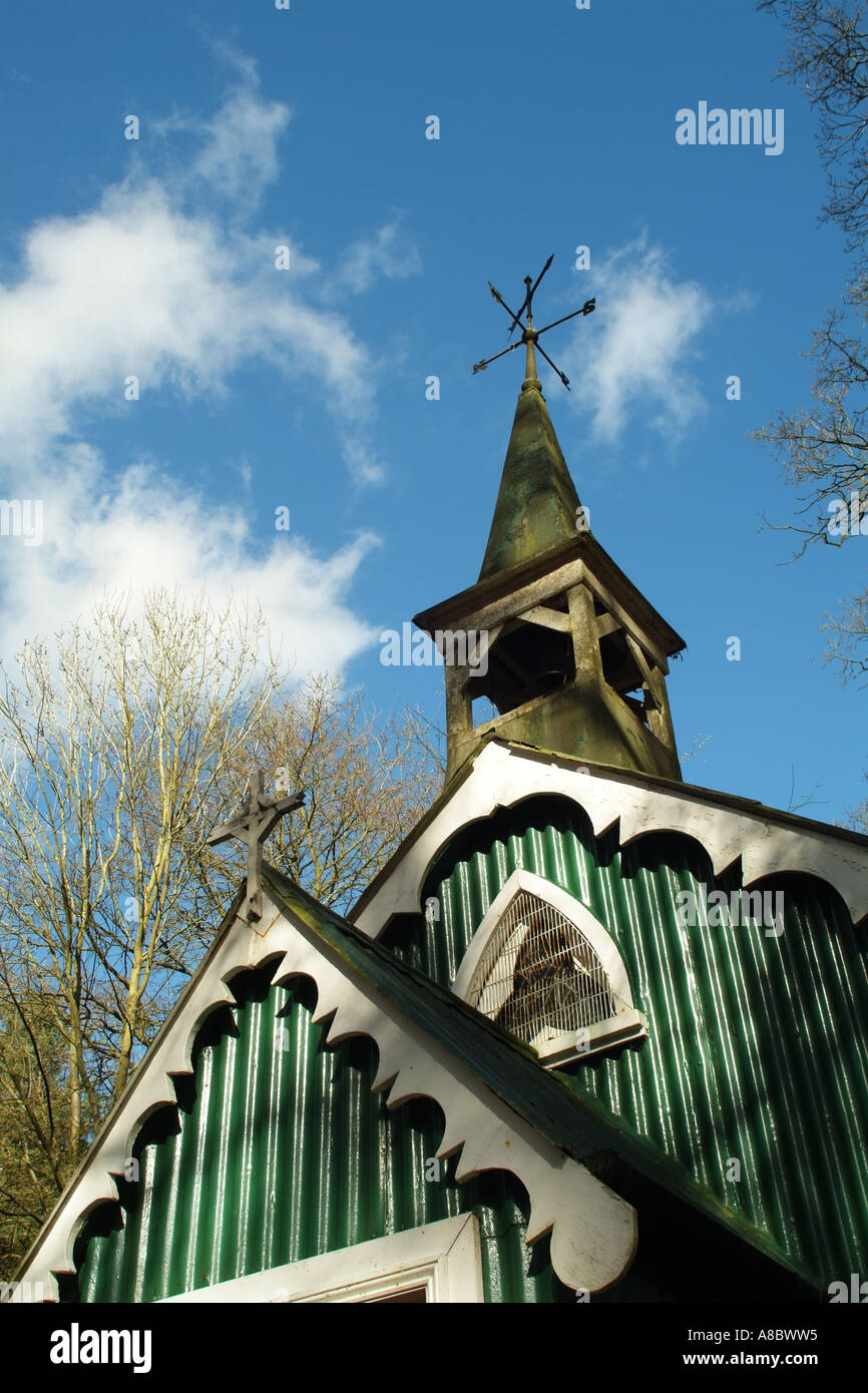 Gypsy church in woodland at Bramdean Hampshire southern England United ...