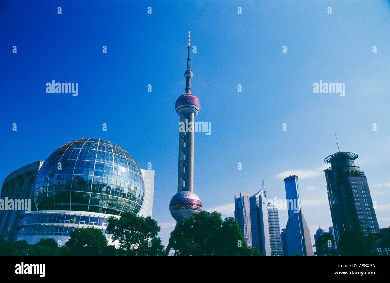 China Shanghai Pagoda and center of international convention Stock ...