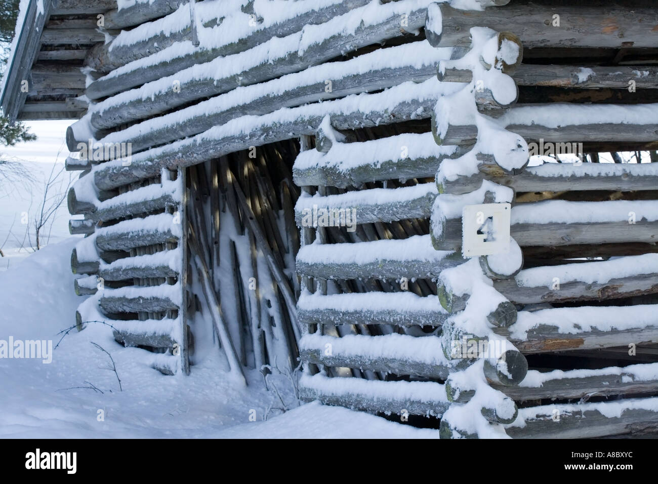 Finland nature barn snow hi-res stock photography and images - Alamy