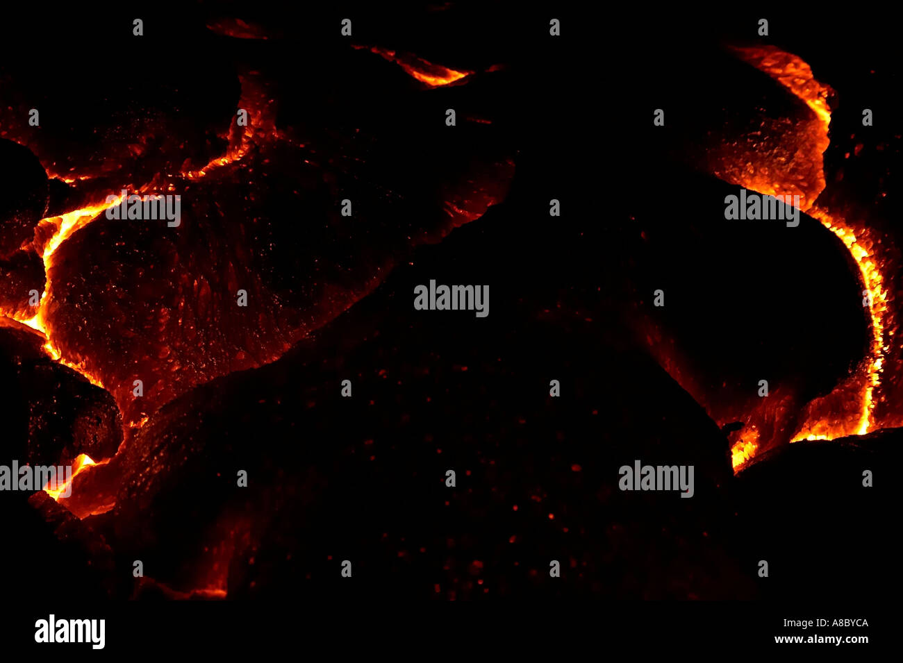 Lava flow into sea night hi-res stock photography and images - Alamy