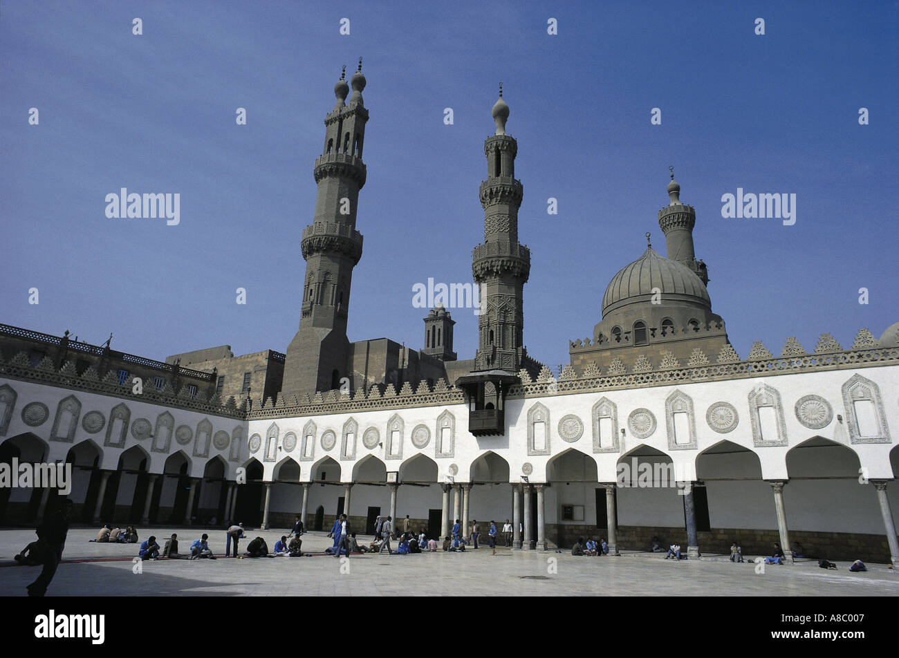 al ashar mosque and university city of cairo egypt Stock Photo - Alamy