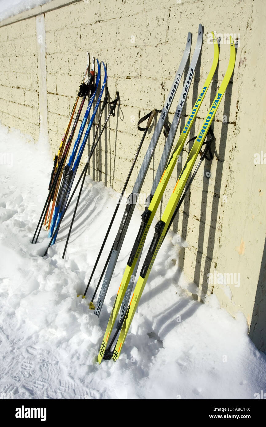 Leaning on skis hi-res stock photography and images - Alamy