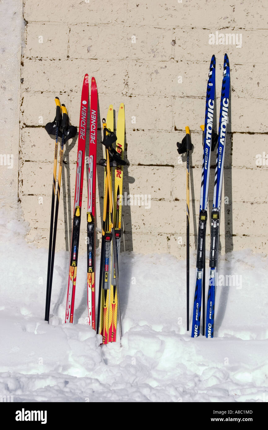 Leaning on skis hi-res stock photography and images - Alamy