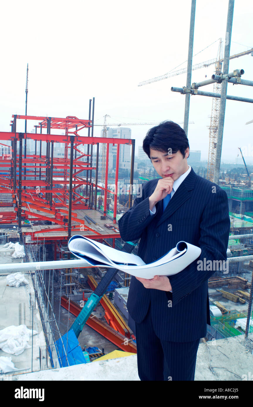 Engineer construction man thinking hi-res stock photography and images ...
