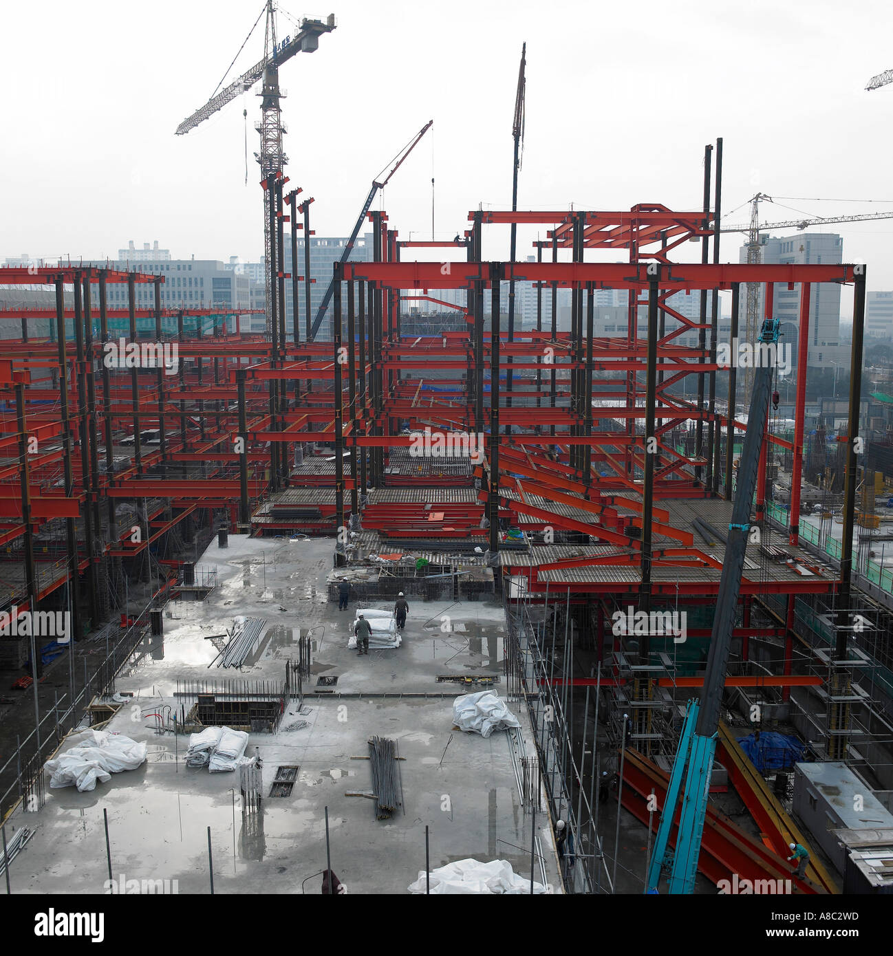 at a construction place construction equipments Stock Photo - Alamy