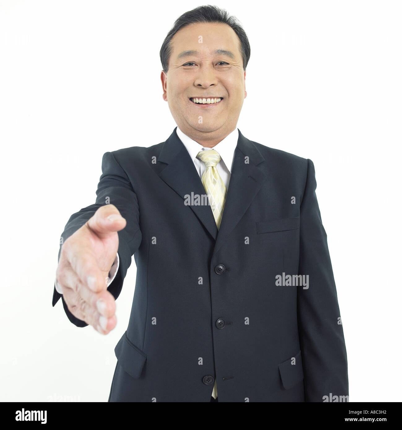 The old A handshaking man Stock Photo - Alamy