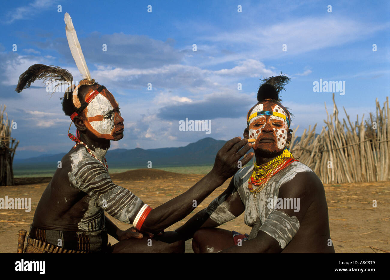 Karo people are known for elaborate body painting , Kolcho , South Omo ...
