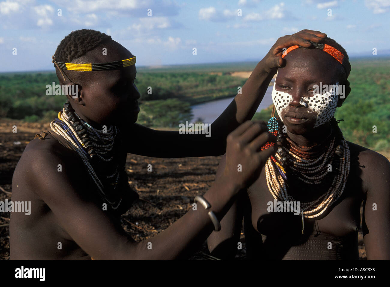 Karo people are known for elaborate body painting , Kolcho , South Omo ...
